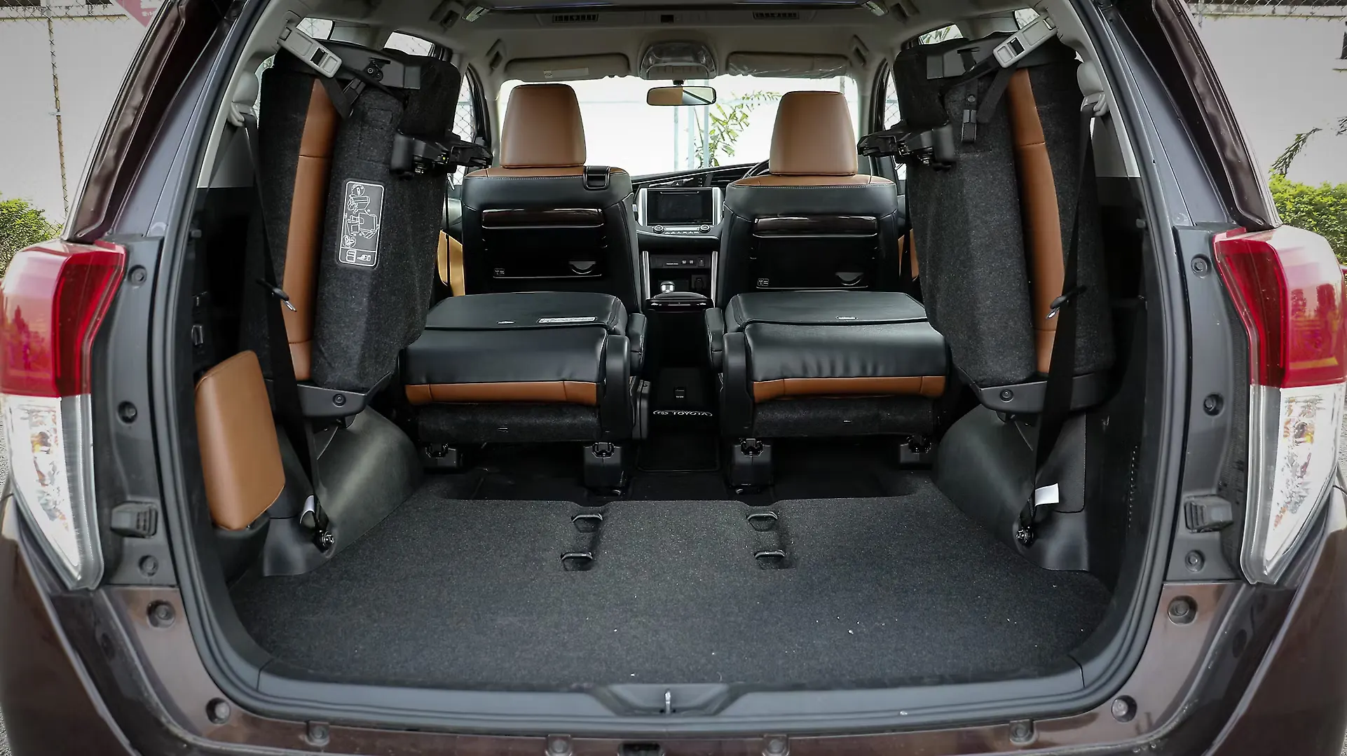 Innova Crysta Bootspace Second and Third Row Folded Image, Innova ...