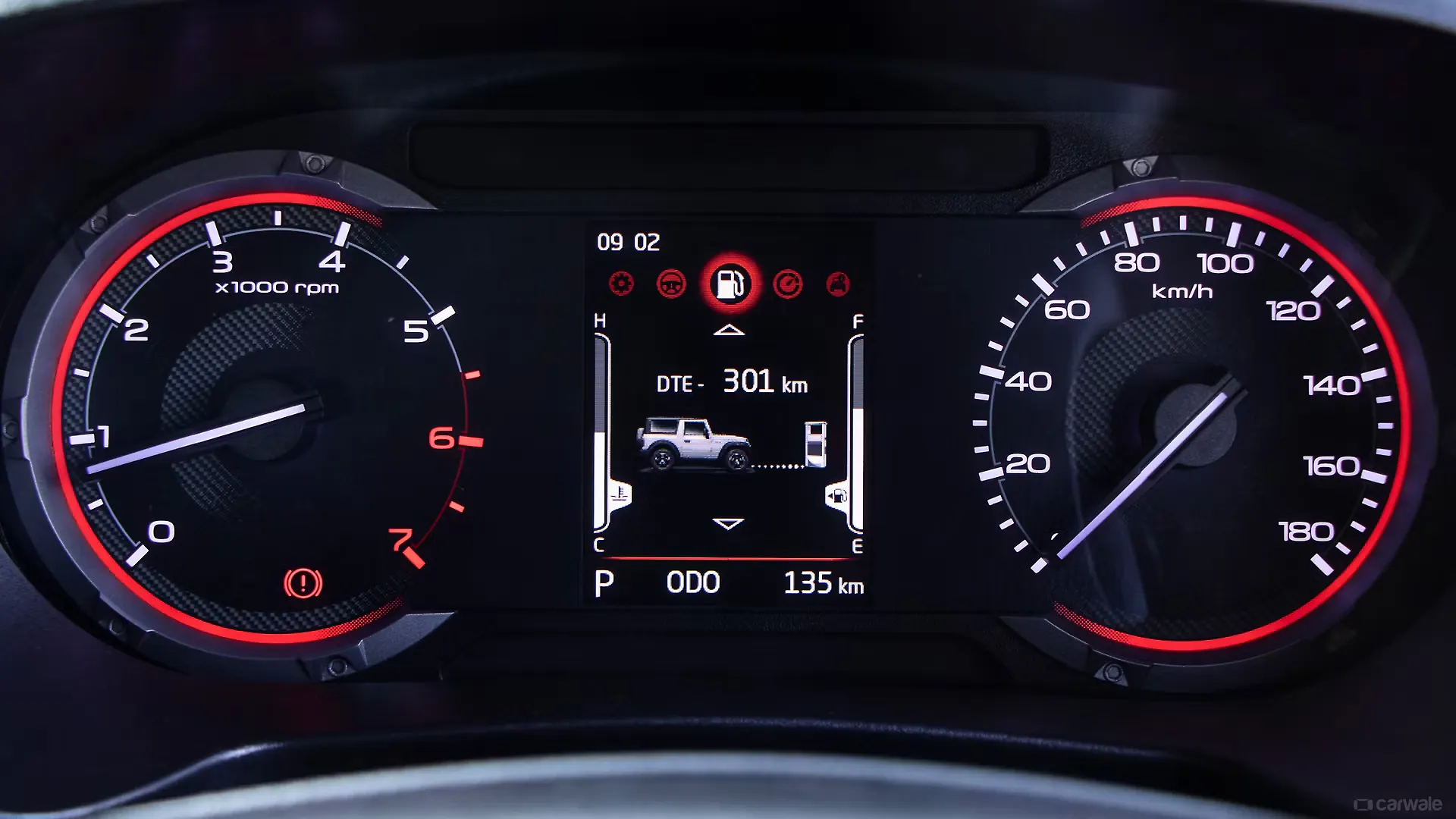 Thar Instrument Cluster Image, Thar Photos in India - CarWale