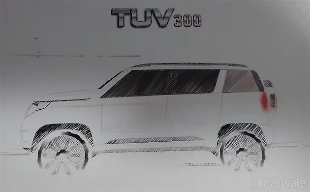 Mahindra unveils first sketches of TUV 3OO compact SUV - CarWale