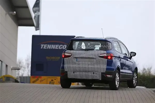 Ford EcoSport with updated rear-end design spotted - CarWale