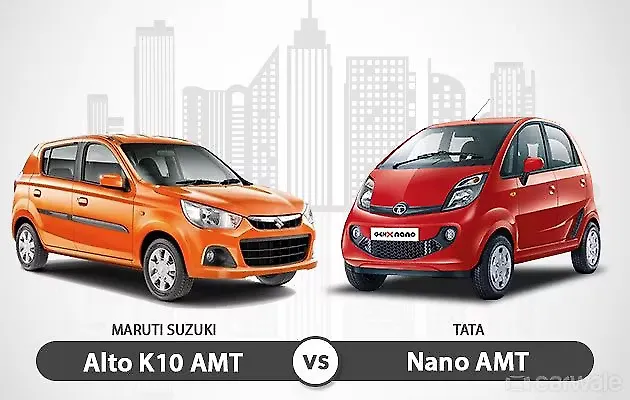 CarWale comparison: Tata Nano automatic VS Maruti Alto K10 automatic ...