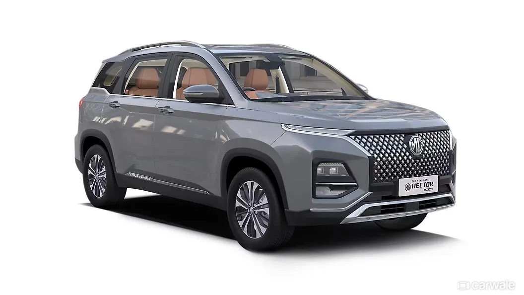 MG Hector Plus Aurora Silver Colour - CarWale