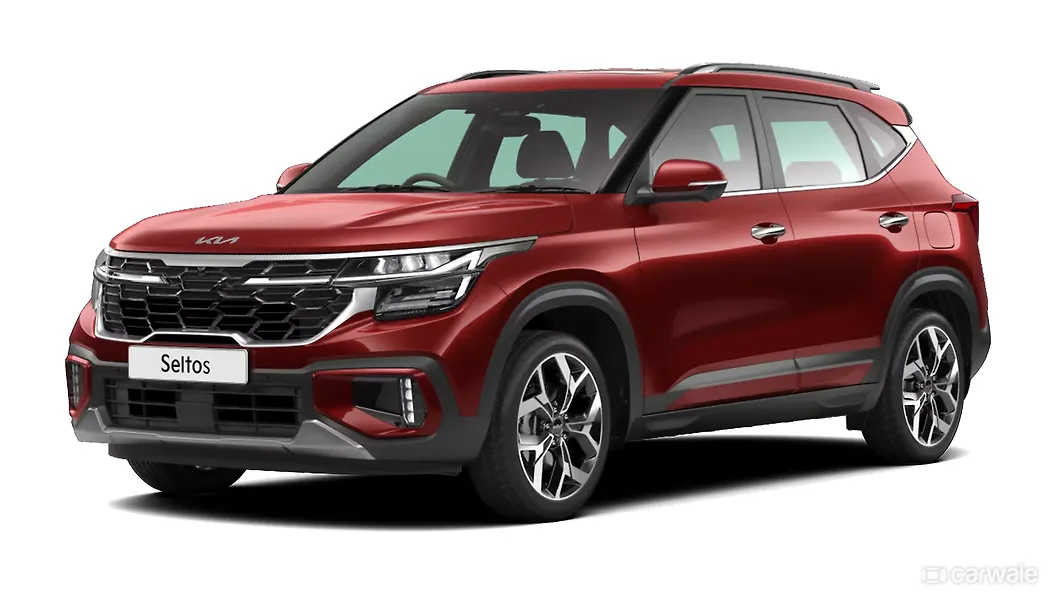 Kia Seltos Intense Red with Aurora Black Pearl Colour - CarWale