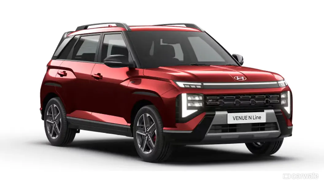 Hyundai Venue N Line Dragon Red with Titanium Black Roof Colour - CarWale