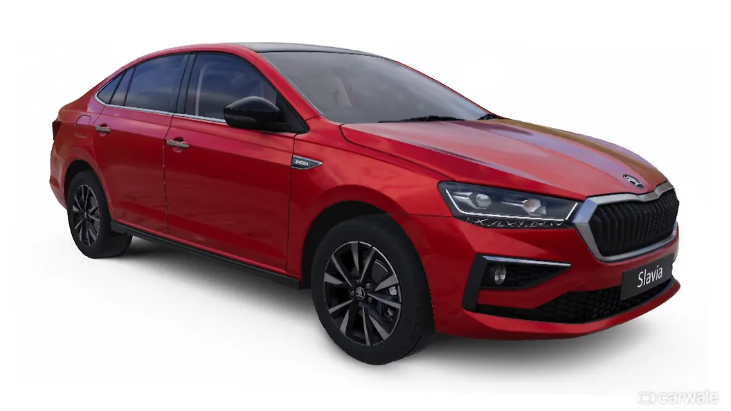 Skoda Slavia Tornado Red Colour - CarWale