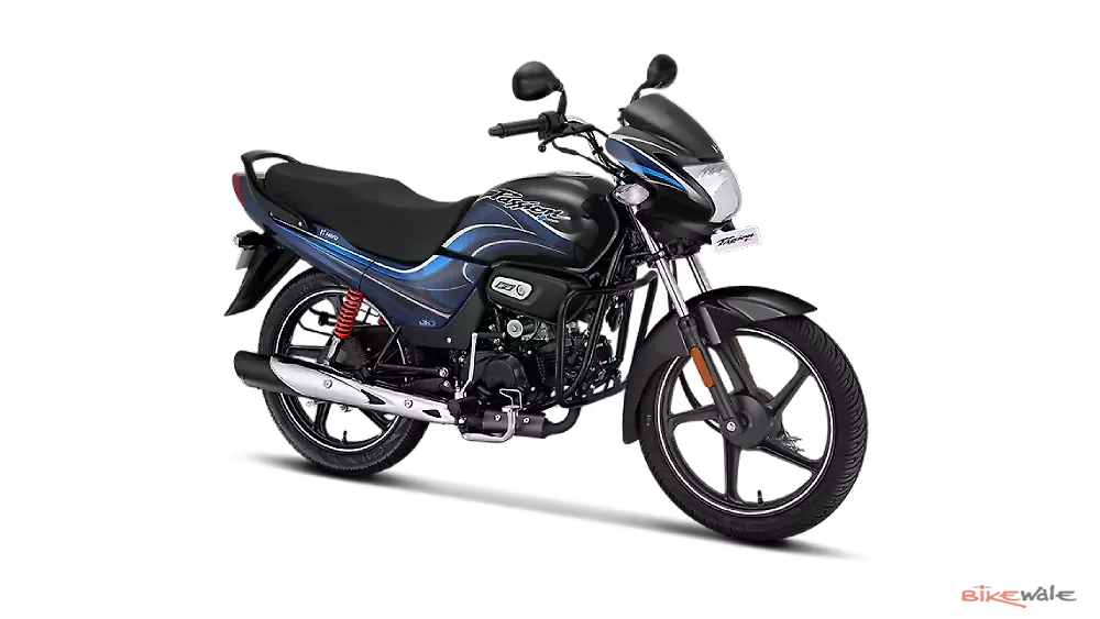Hero Passion Plus Black Nexus Blue Colour, Passion Plus Colours in ...