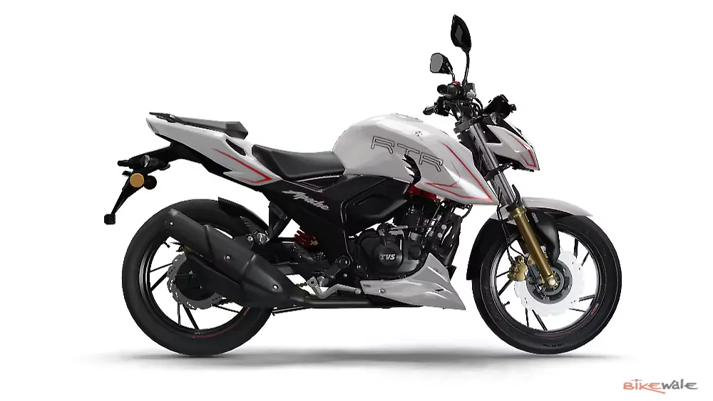TVS Apache RTR 200 4V Pearl White Colour, Apache RTR 200 4V Colours in ...