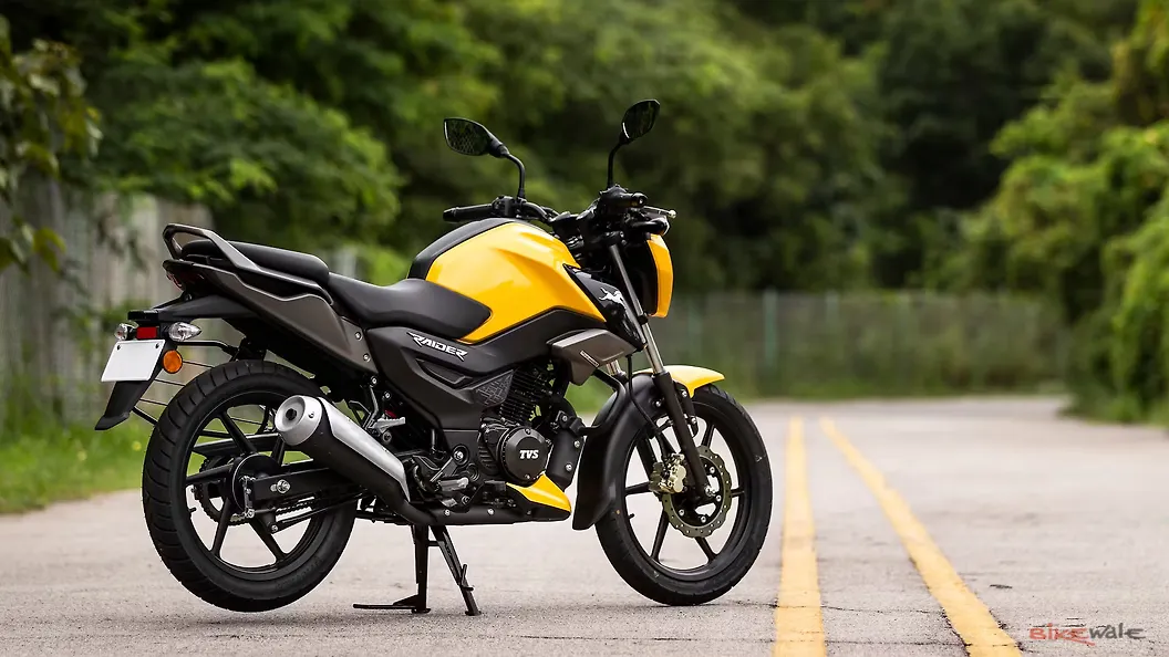 TVS Raider 125 Left Rear Three Quarter Image – BikeWale