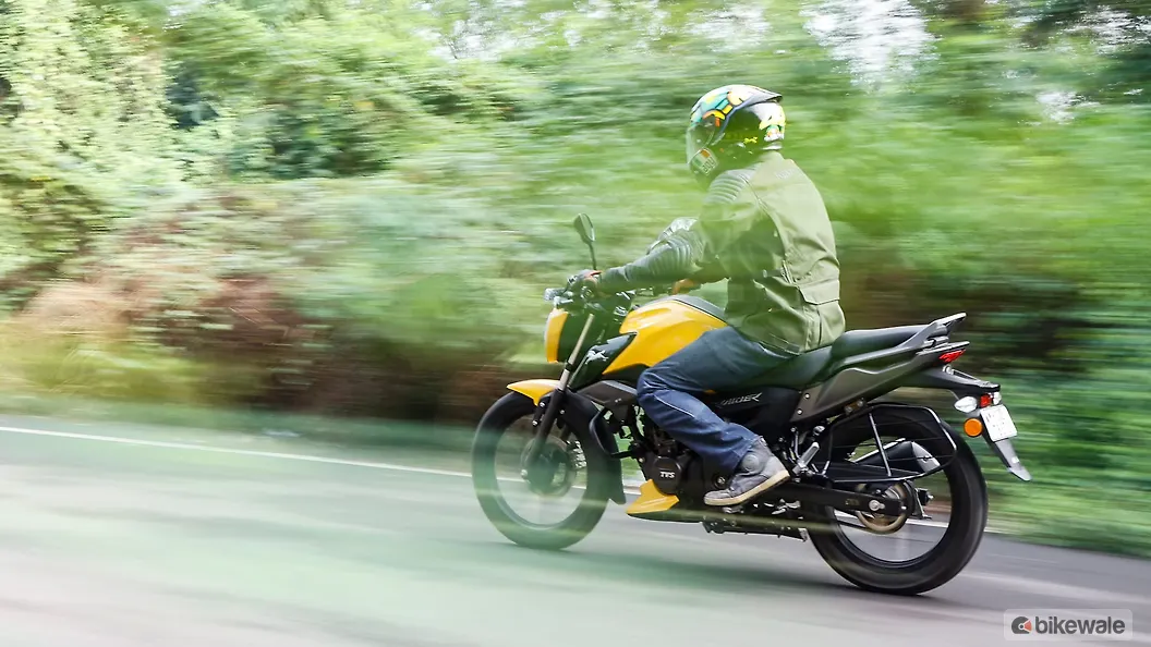 TVS Raider 125 Left Rear Three Quarter Image – BikeWale