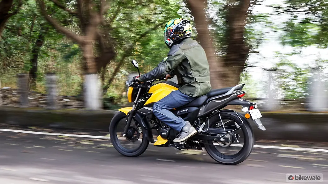 TVS Raider 125 Left Rear Three Quarter Image – BikeWale