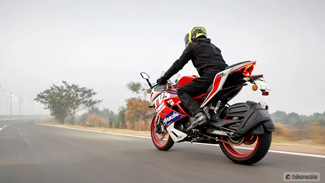 TVS Apache RR 310 [2020-2023] Left Rear Three Quarter Image – BikeWale