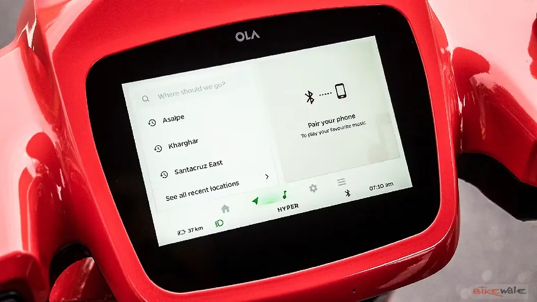 OLA S1 Pro TFT Touchscreen Instrument Cluster Image – BikeWale