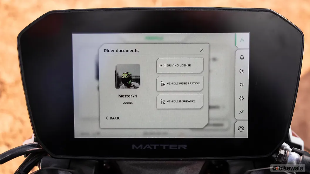 Matter AERA TFT / Instrument Cluster Image – BikeWale