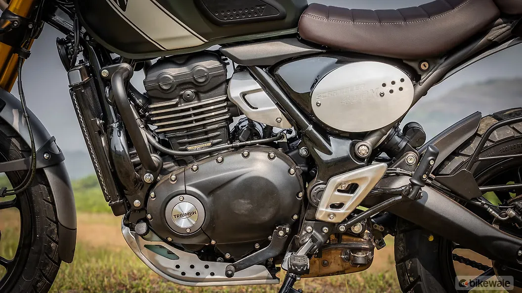 Triumph Scrambler 400 X Engine From Right Image – BikeWale