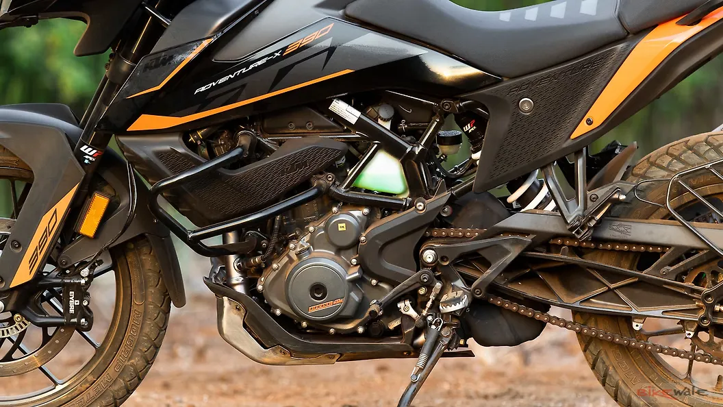 KTM 390 Adventure X Engine From Right Image – BikeWale