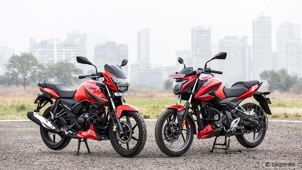 TVS Apache RTR 160 Left Front Three Quarter Image – BikeWale