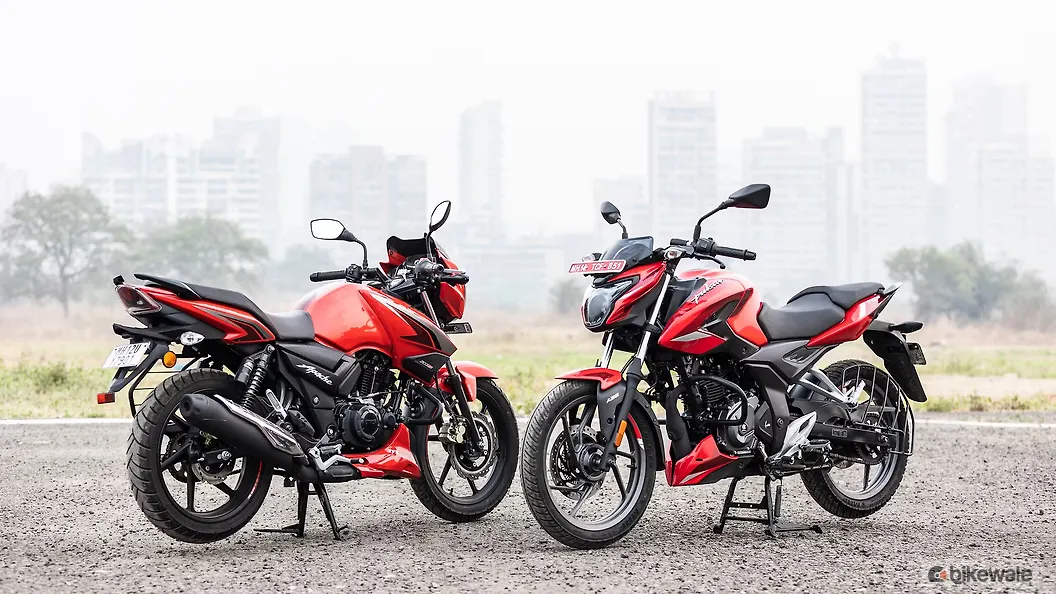 TVS Apache RTR 160 Left Front Three Quarter Image – BikeWale