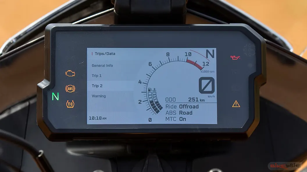 KTM 390 Adventure Trip Meter Image – BikeWale
