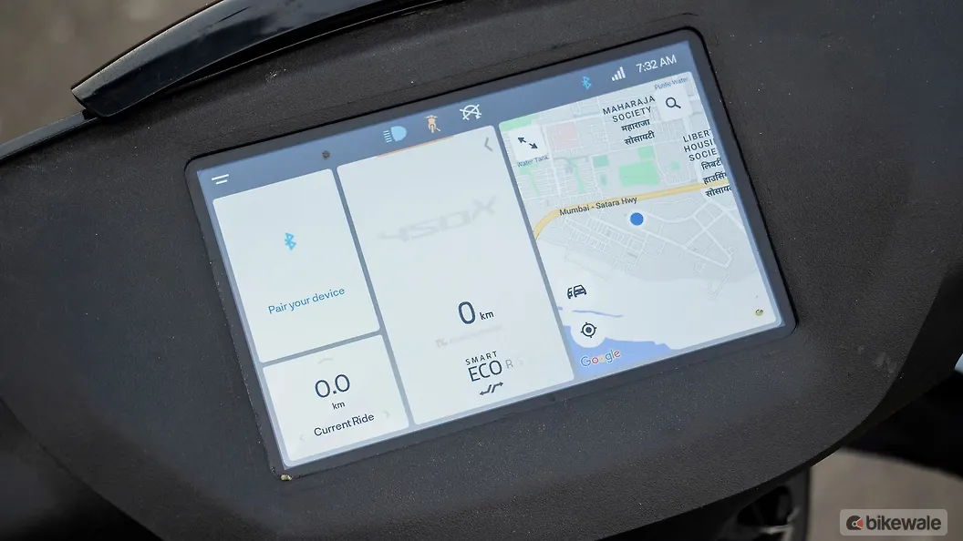 Ather 450X TFT Touchscreen Instrument Cluster Image – BikeWale