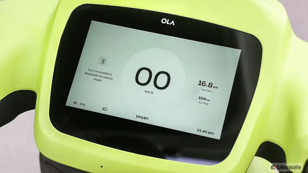 OLA S1 Air Instrument Cluster Image – BikeWale