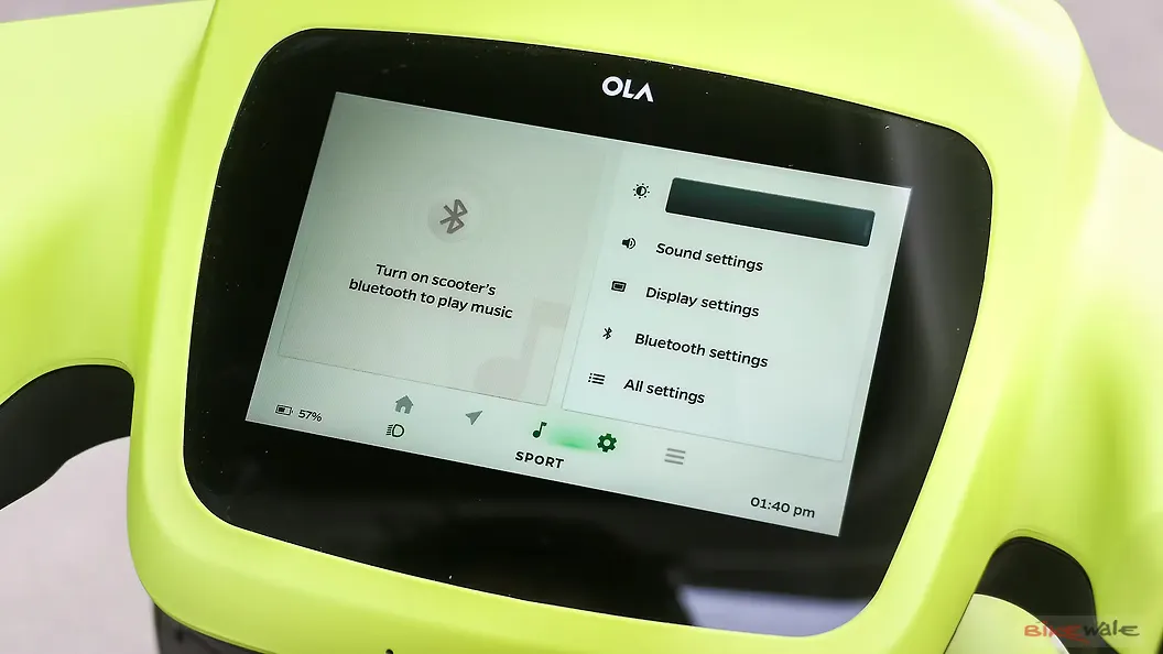 OLA S1 Air Instrument Cluster Image – BikeWale