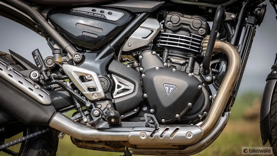 Triumph Scrambler 400 X Engine From Right Image – BikeWale