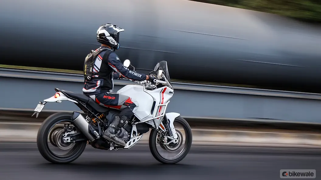 Ducati DesertX Left Rear Three Quarter Image – BikeWale