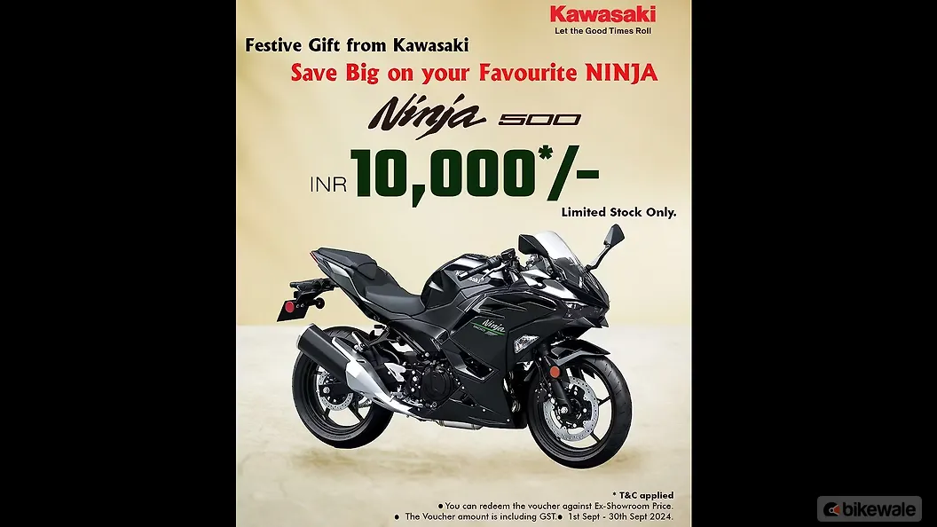 Kawasaki Ninja 500 [2024-2025] Right Front Three Quarter Image – BikeWale
