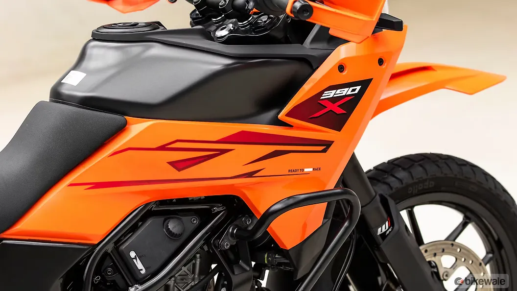 KTM 390 Adventure X Branding/Fuel Tank Decal Image – BikeWale