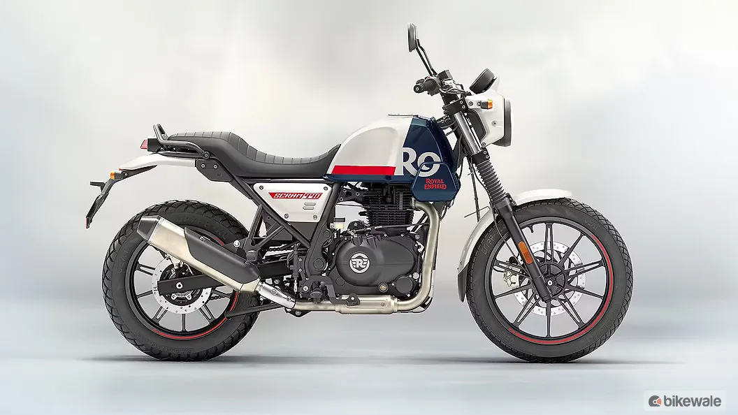 Royal Enfield Scram 440 Left Front Three Quarter Image – BikeWale