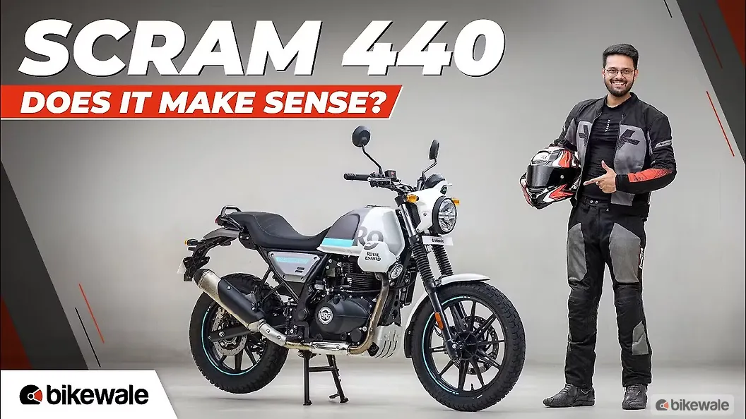 Royal Enfield Scram 440 Right Front Three Quarter Image – BikeWale