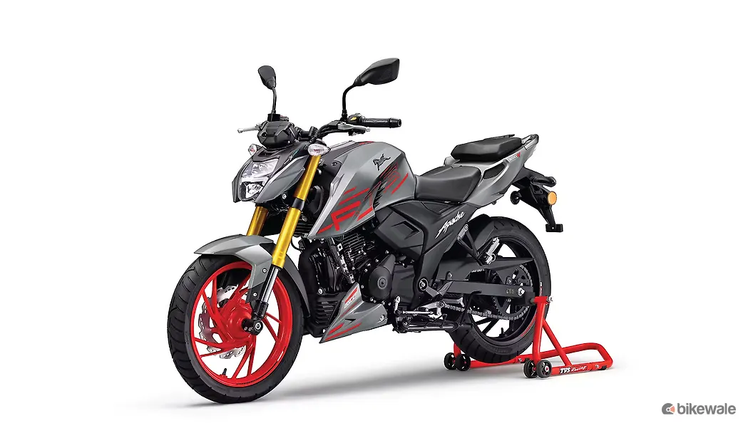 TVS Apache RTR 200 4V Left Front Three Quarter Image – BikeWale