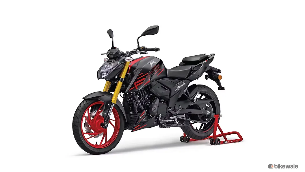 TVS Apache RTR 200 4V Left Front Three Quarter Image – BikeWale