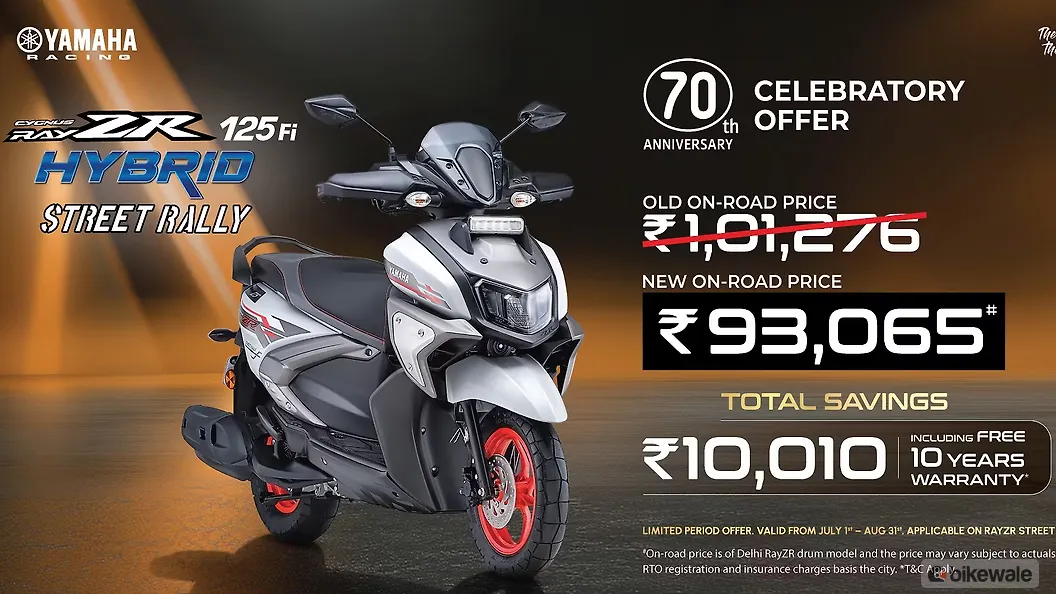 Yamaha Ray ZR 125 Right Front Three Quarter Image – BikeWale