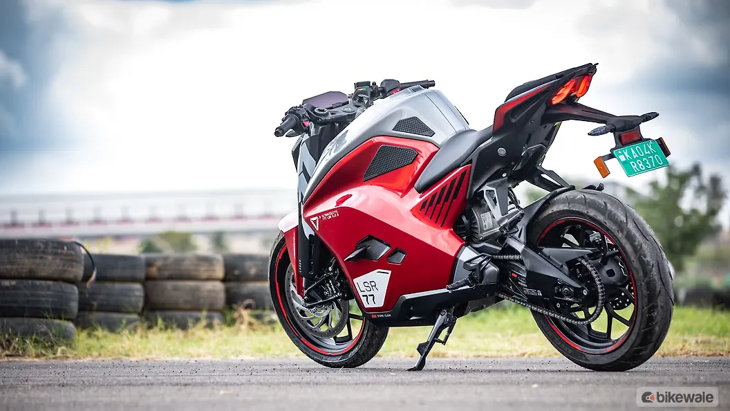 Ultraviolette F77 Mach 2 Left Rear Three Quarter Image – BikeWale