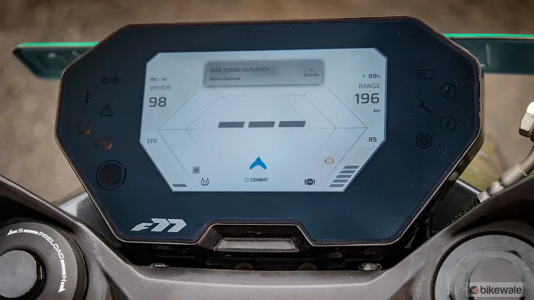 Ultraviolette F77 Mach 2 Instrument Cluster Image – BikeWale