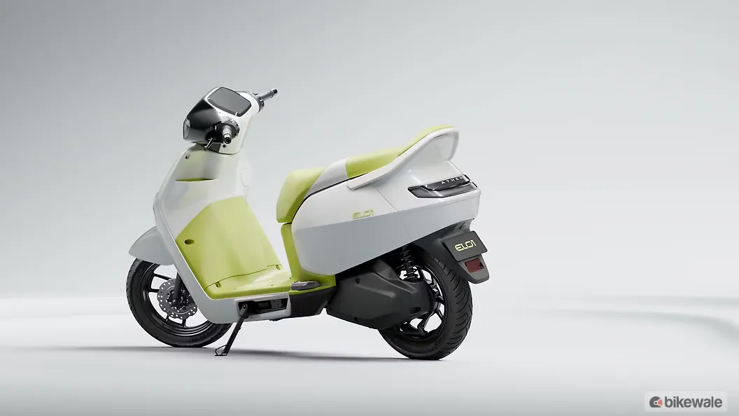 Ather EL Scooter Left Rear Three Quarter Image – BikeWale