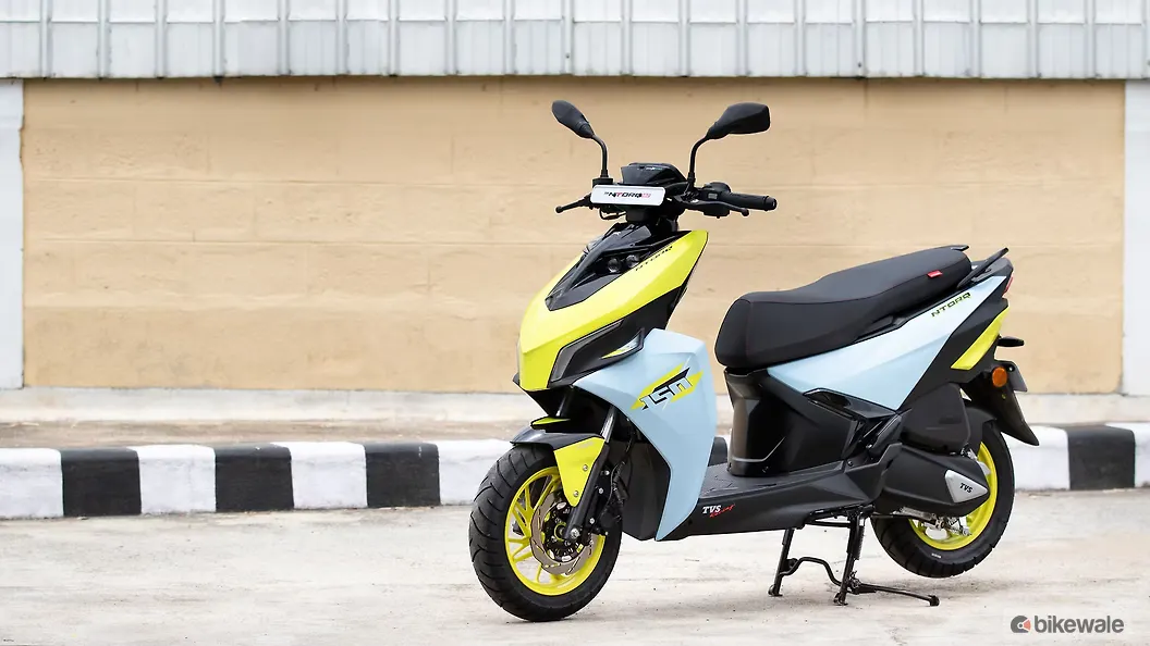 TVS Ntorq 150 Left Front Three Quarter Image – BikeWale