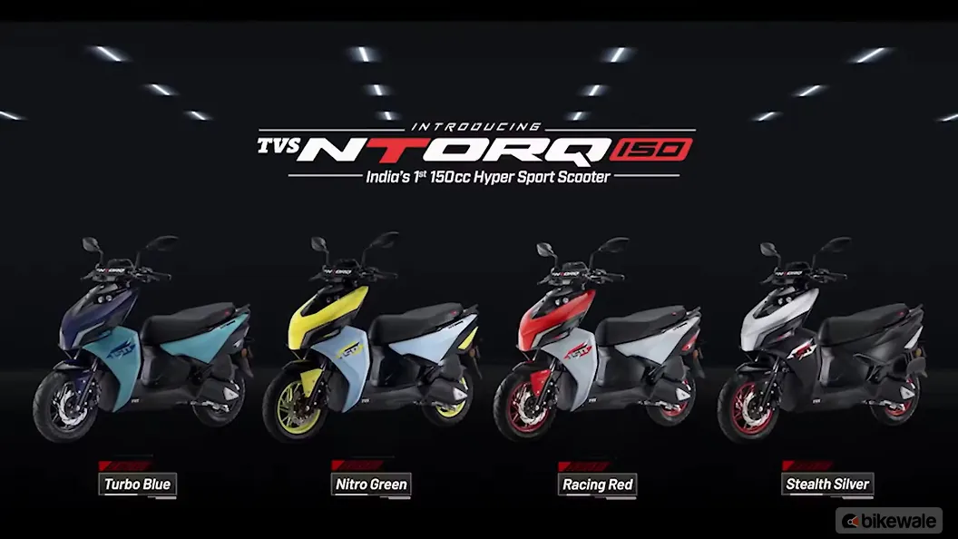 TVS Ntorq 150 Left Rear Three Quarter Image – BikeWale