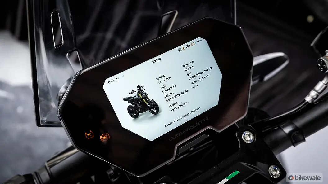 Ultraviolette X47 Crossover TFT / Instrument Cluster Image – BikeWale