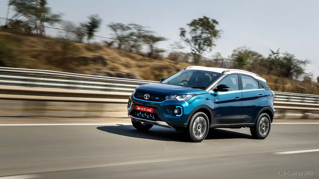 Nexon EV Action Front Left Three-Quarter Image, Nexon EV Photos in India - CarWale