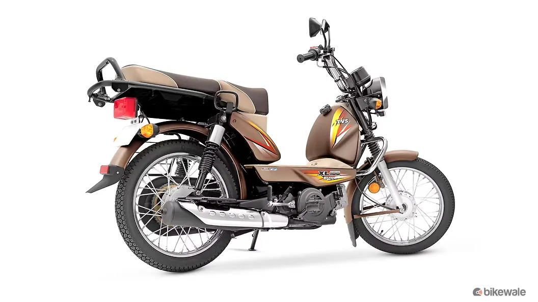 TVS XL 100 Heavy Duty Rear Three-Quarter Image – BikeWale