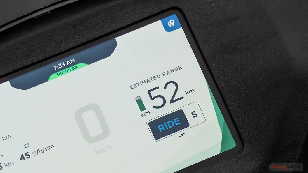 Ather 450 Instrument Cluster Image – BikeWale