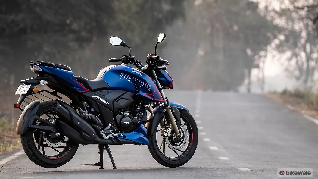 TVS Apache RTR 200 4V Right Rear Three Quarter Image – BikeWale