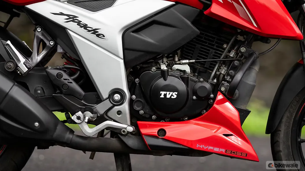 TVS Apache RTR 160 4V Engine From Right Image – BikeWale