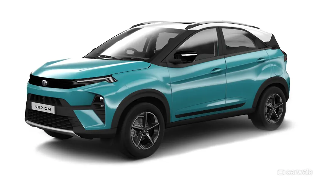 Tata Nexon Ocean Blue with White Roof Colour - CarWale