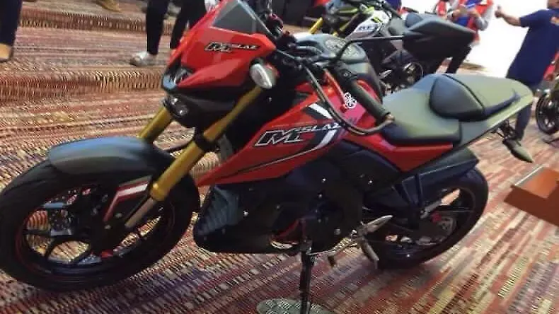 Yamaha M-Slaz teased; seen at a promotional event - BikeWale