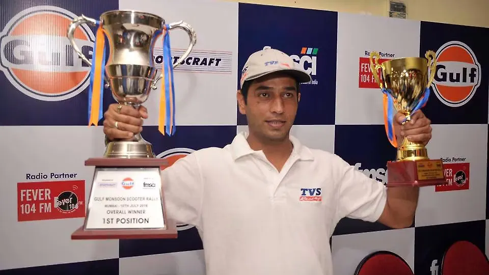 Syed Asif Ali wins the Gulf Monsoon Scooter Rally - BikeWale