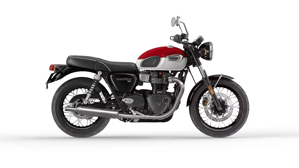 Triumph Bonneville T100 Carnival Red Fusion White Colour, All ...