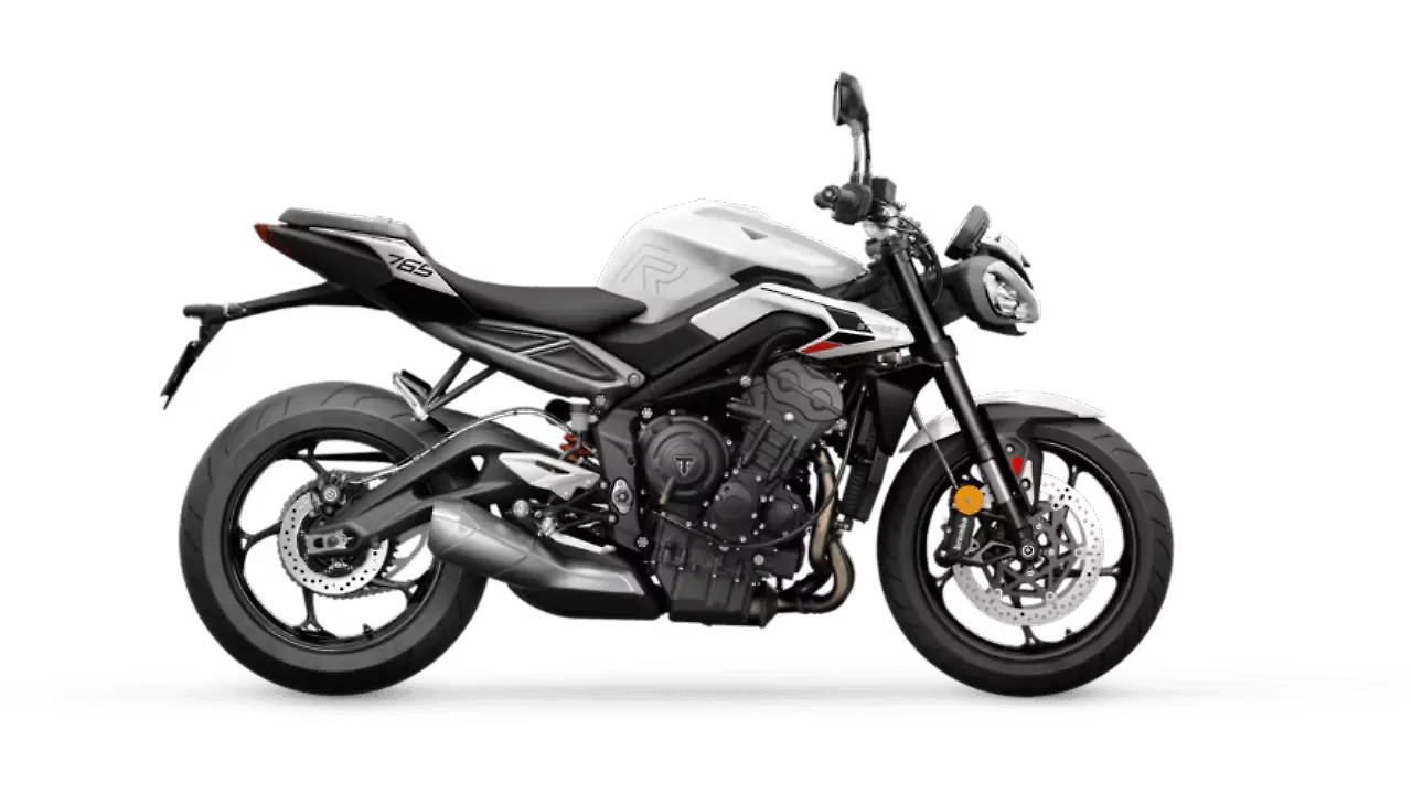 Triumph Street Triple R Crystal White Colour, All Street Triple R ...